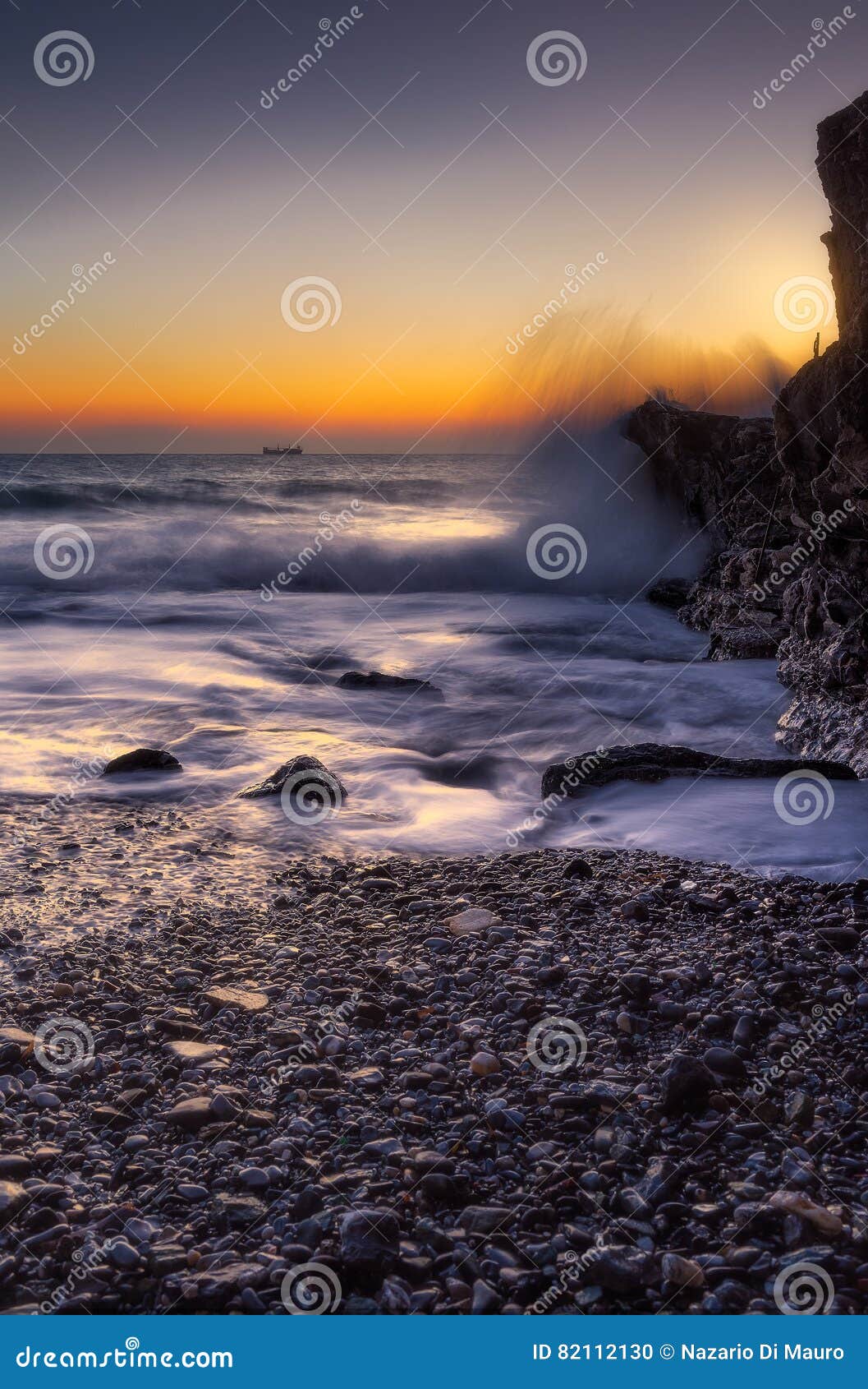 Unique sunsets stock photo. Image of bogliasco, cliff - 82112130