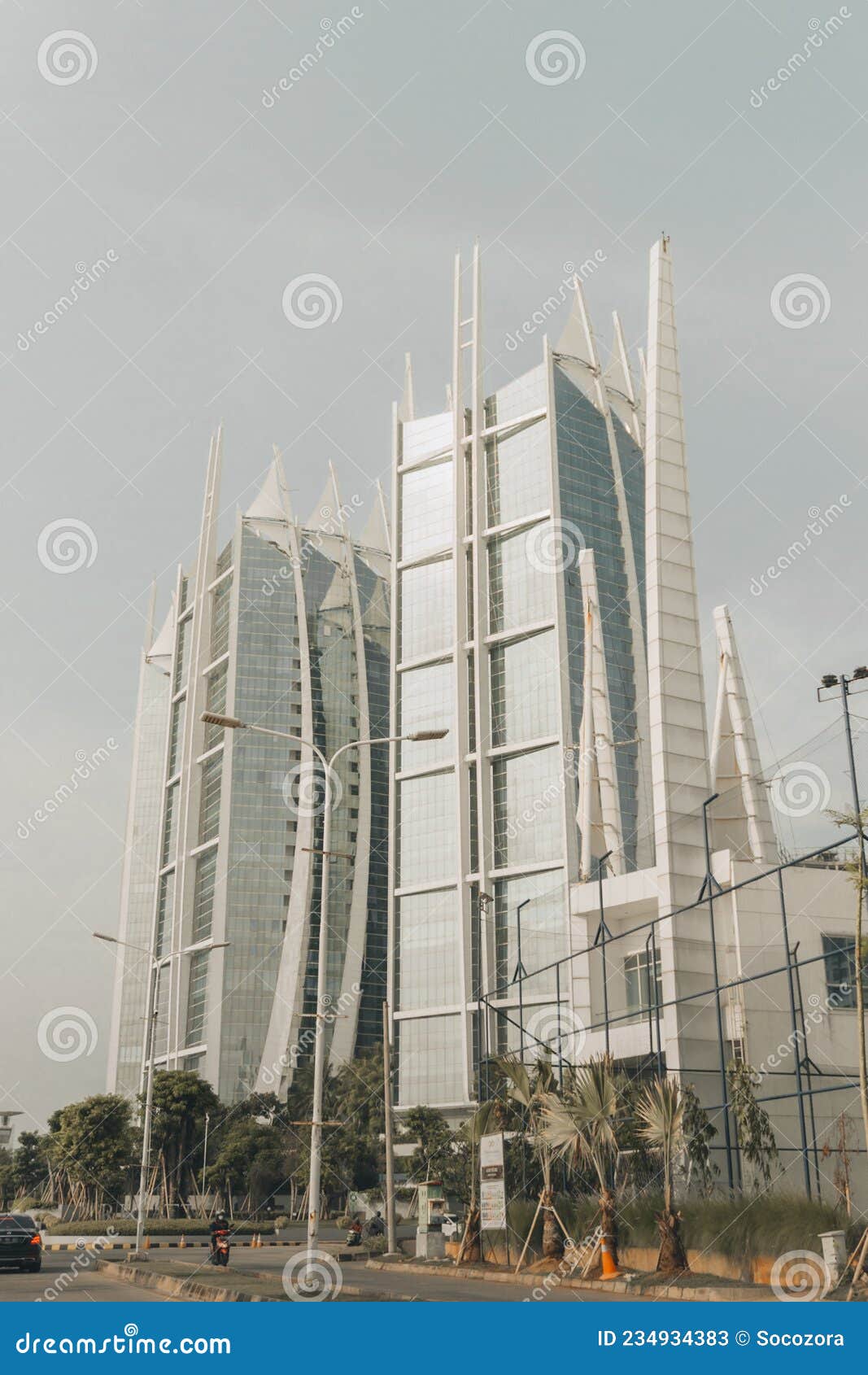 Unique Tall Building on the Beach Editorial Stock Photo - Image of city ...