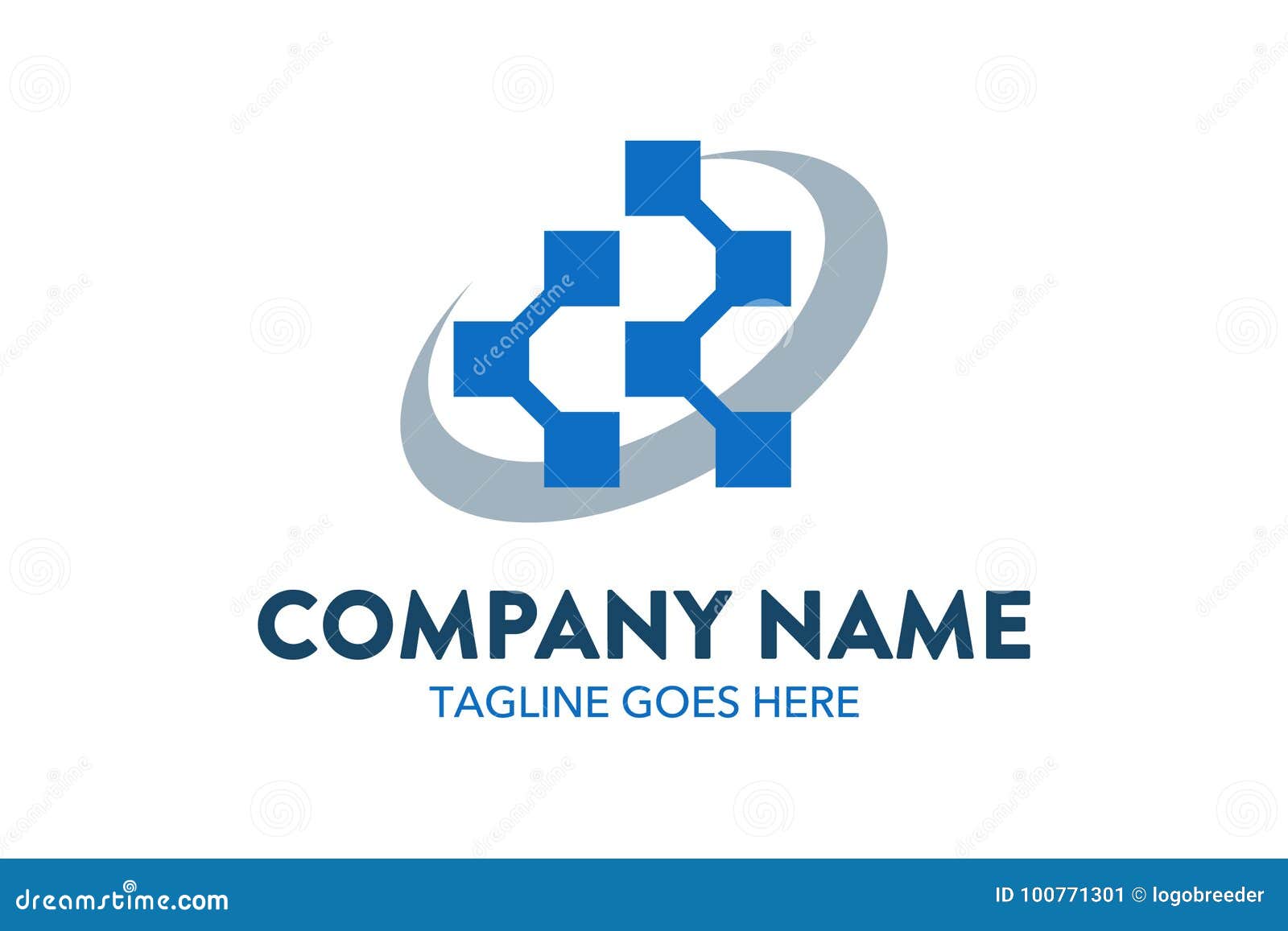 Unique Technology and Networking Logo Template Stock Vector ...