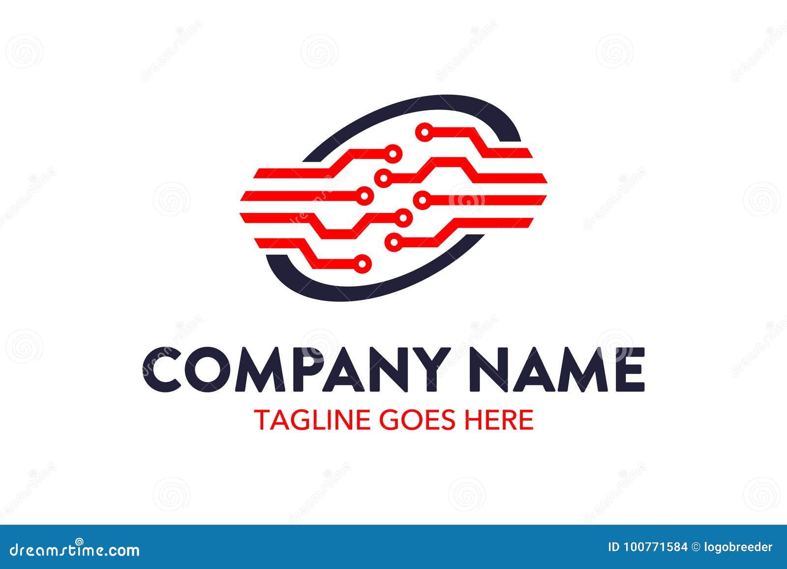 Unique Technology and Networking Logo Template Stock Vector ...