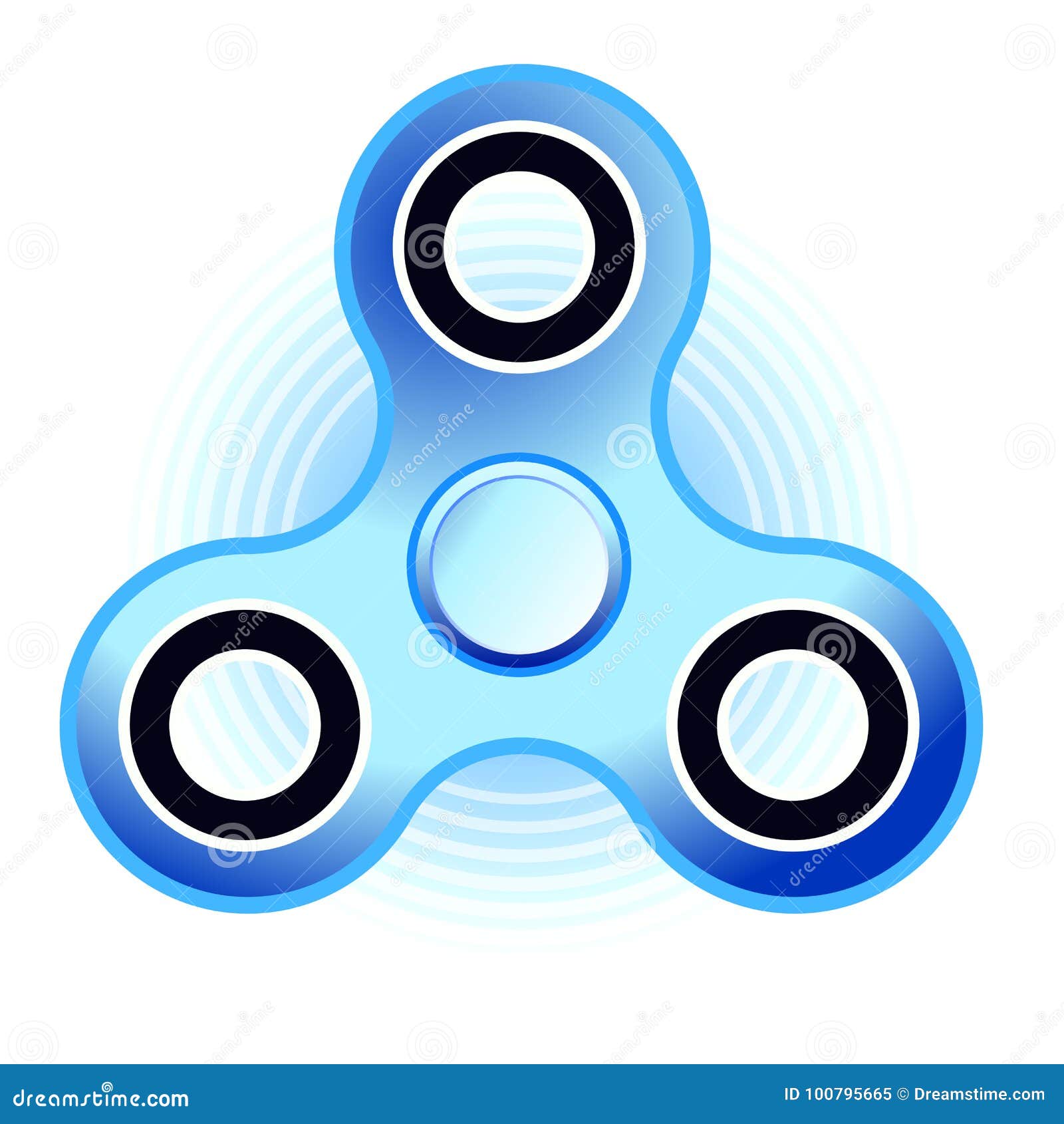 Blue spinner icon stock vector. Illustration of color - 100795665