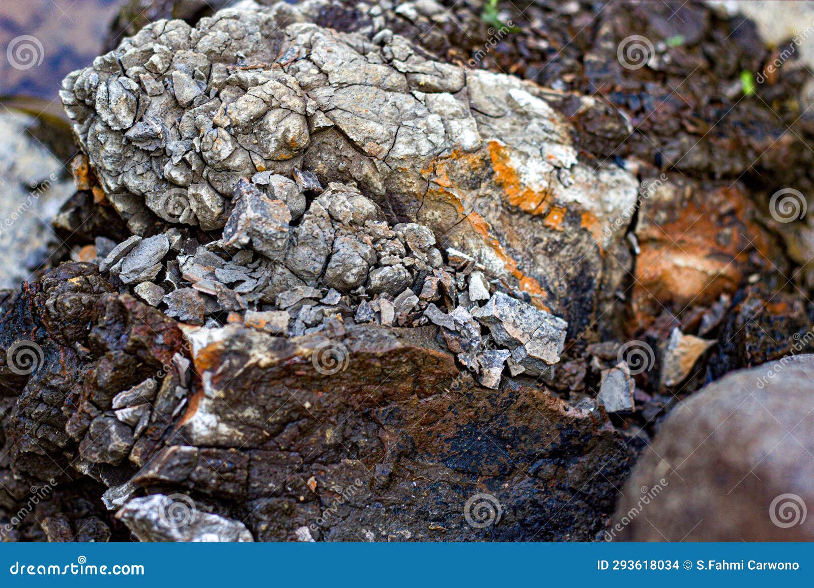 The Unique Texture of the Rock in the River Stock Photo - Image of ...