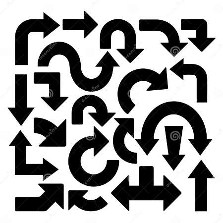 21 Unique Arrows in Different Shapes Stock Vector - Illustration of ...