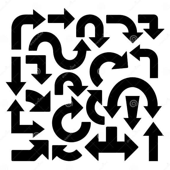 21 Unique Arrows in Different Shapes Stock Vector - Illustration of ...