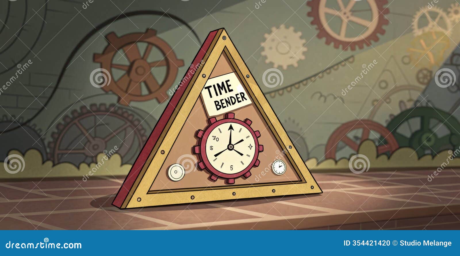 Unique Time Manipulation Device Displayed in a Workshop with Gears and ...