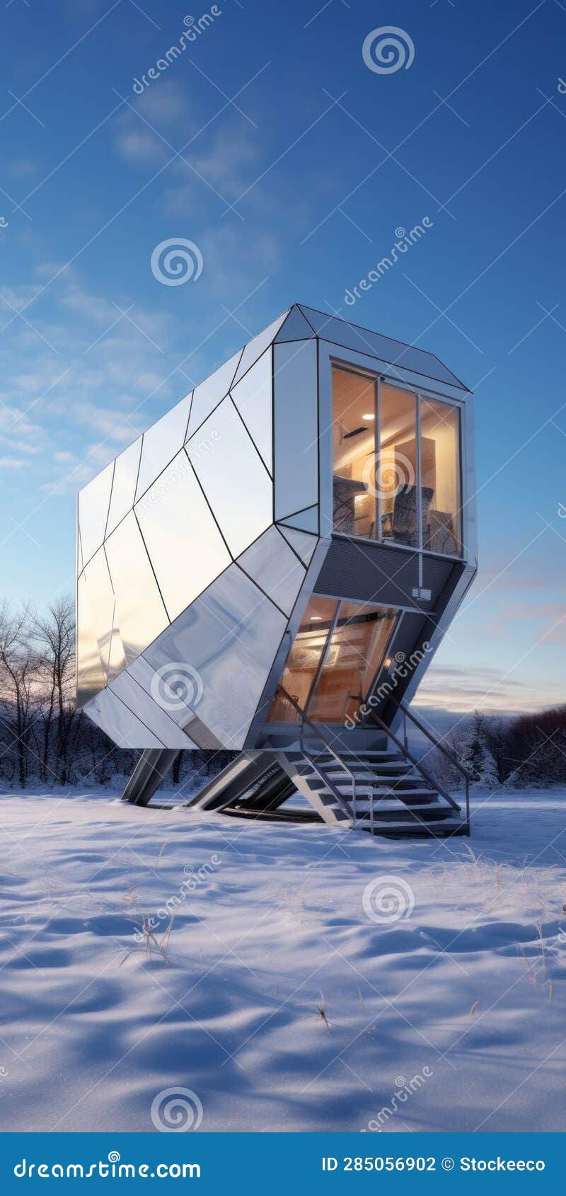 Unique Tiny Home Cube: Gothic Architecture with Parametric Design Stock ...