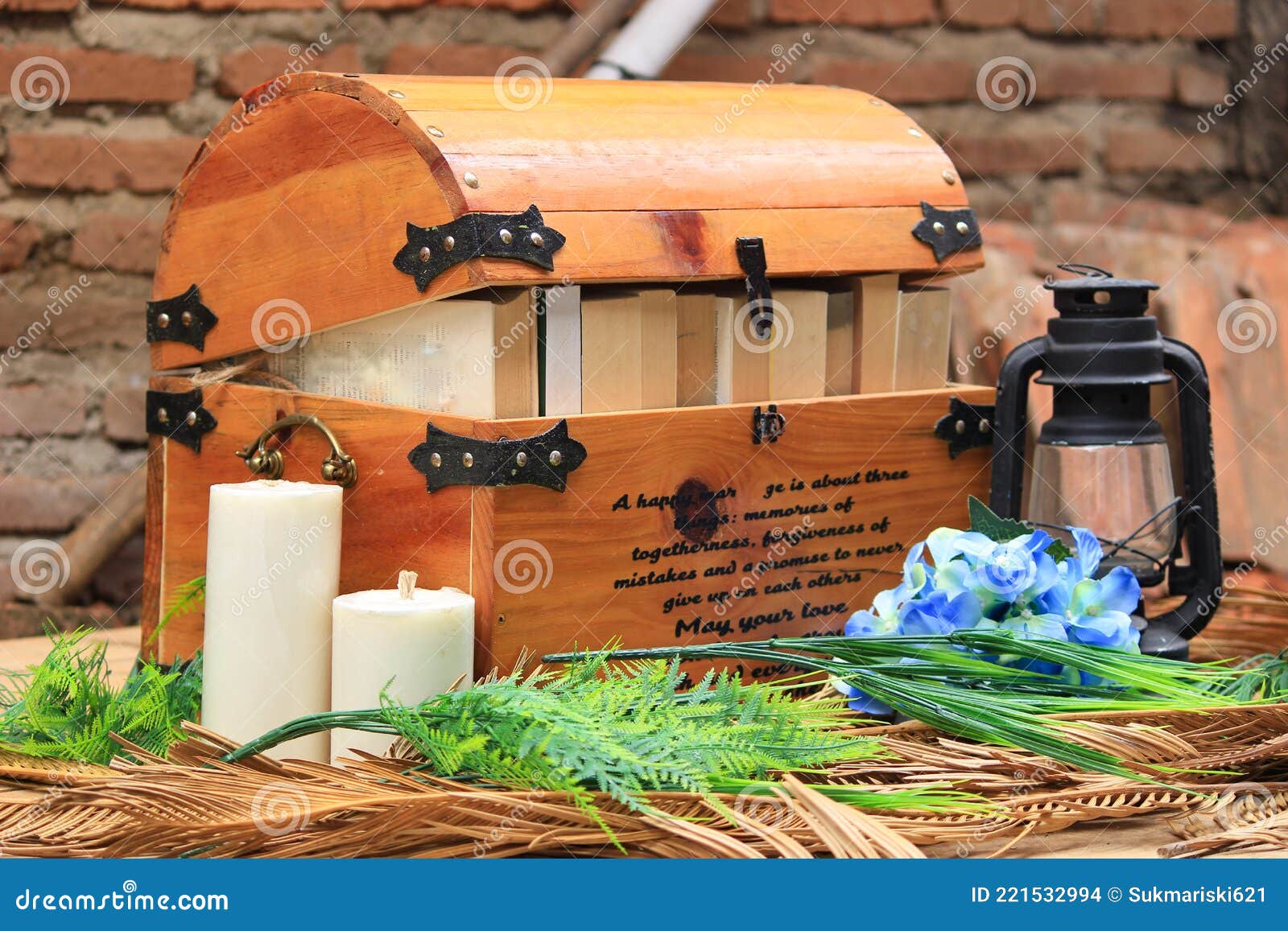 A Unique Treasure Box Containing Books Stock Photo - Image of books ...