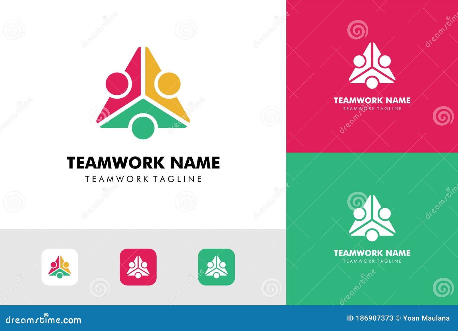 Unique Triangle Teamwork / Community Logo Stock Vector - Illustration ...