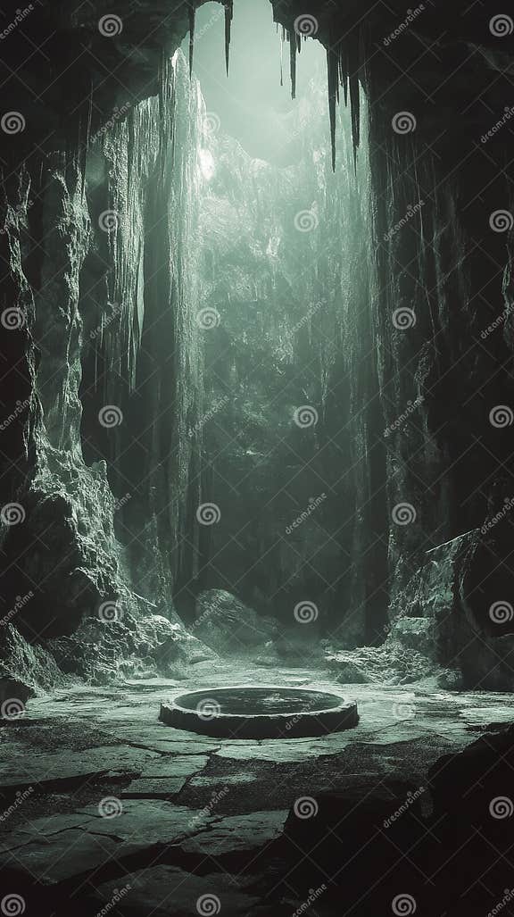 Unique Underground Cave with a Circular Platform and Stunning ...