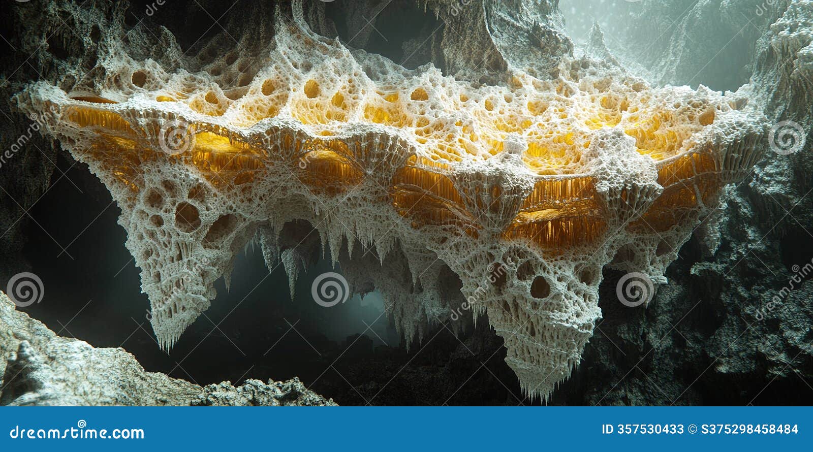 Unique Underground Formation Showcasing Intricate Patterns and Lighting ...