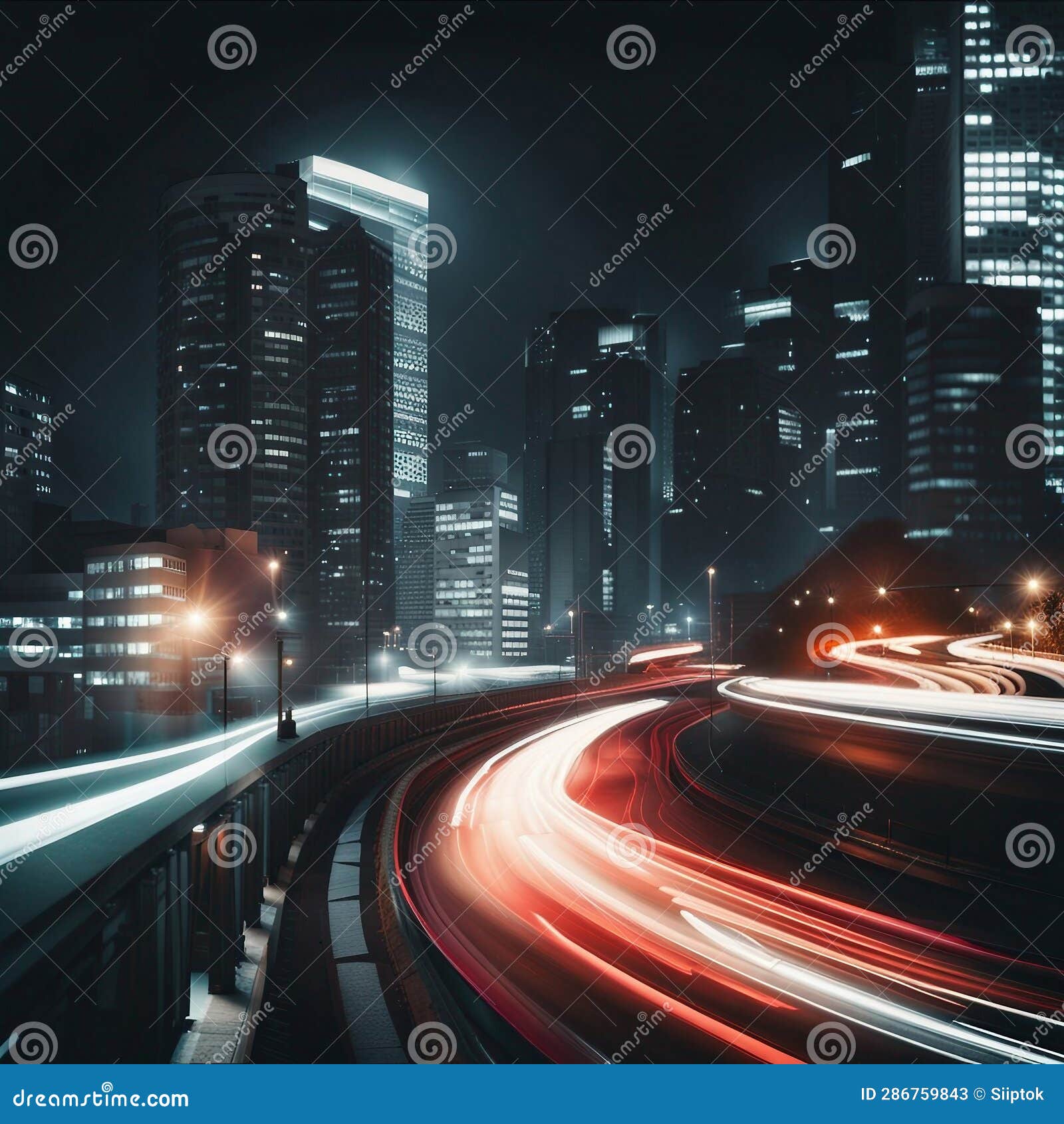 Urban Light Speed Ray Illustration Background at Night Stock ...