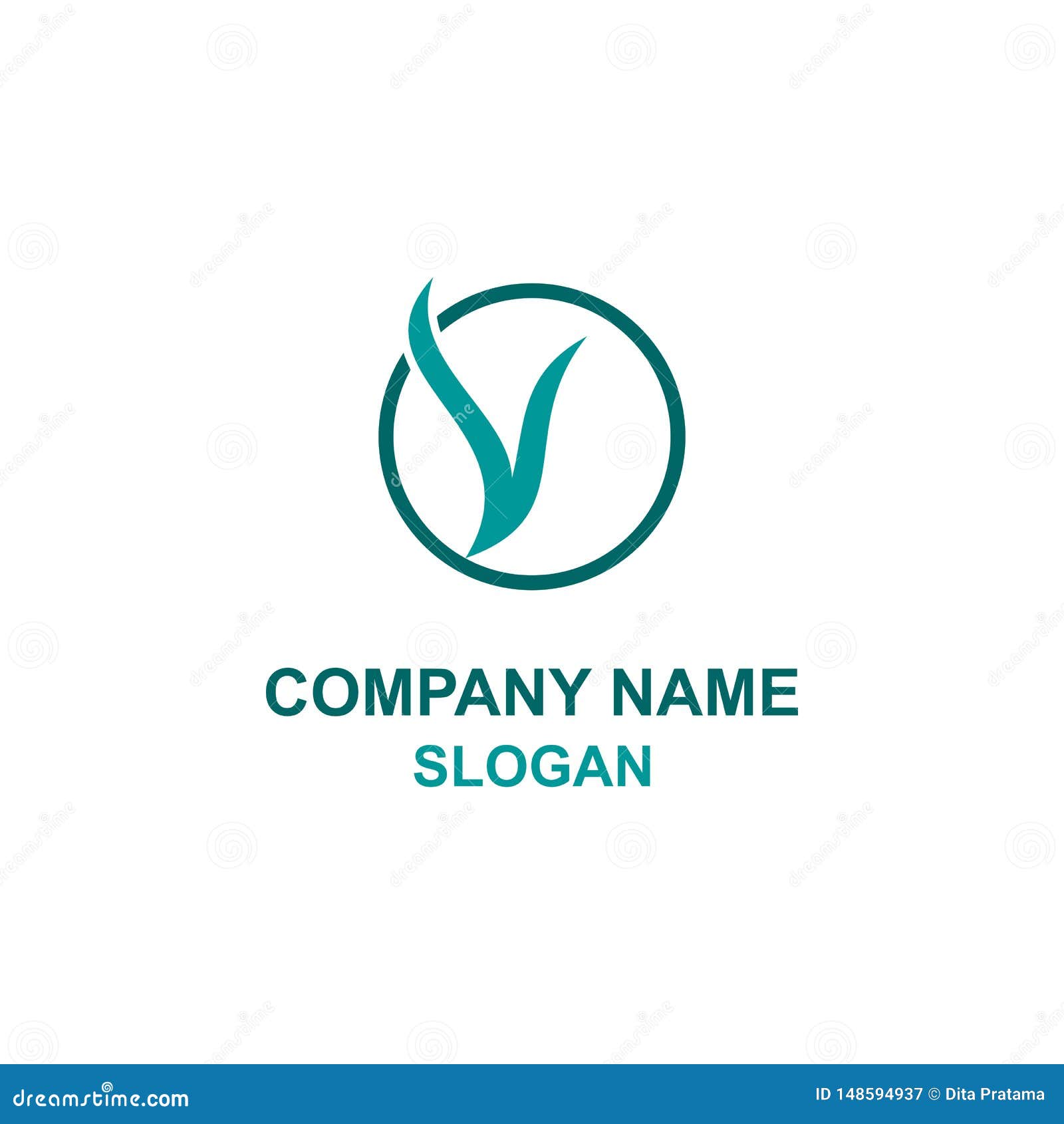 V Initial Lowercase Letter, Line Curve with Circle Logo. Stock Vector ...