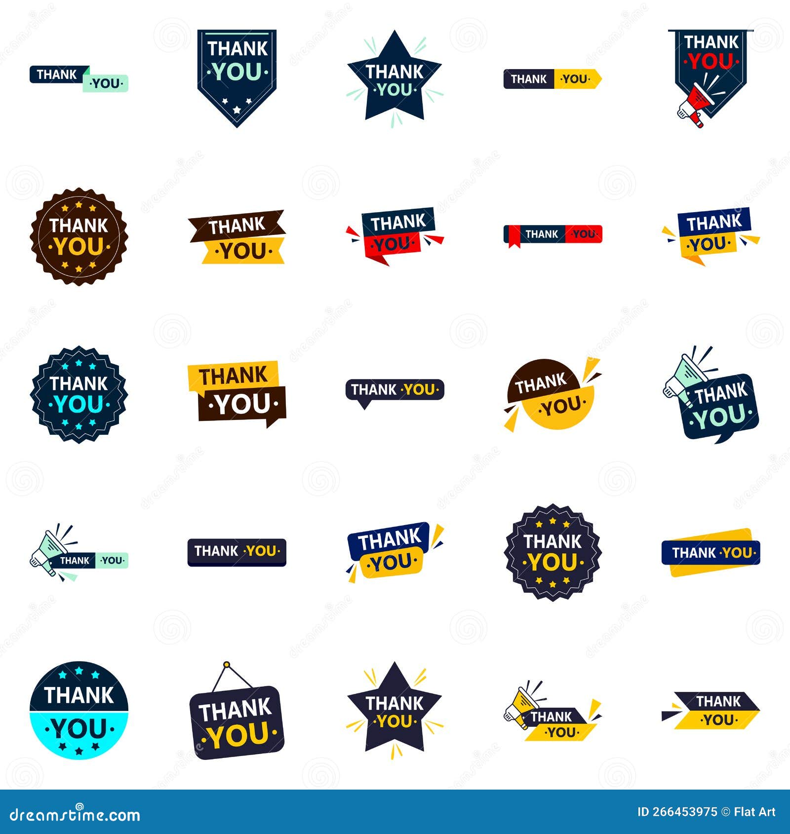 25 Unique Vector Designs for Thank You Messages Stock Vector ...