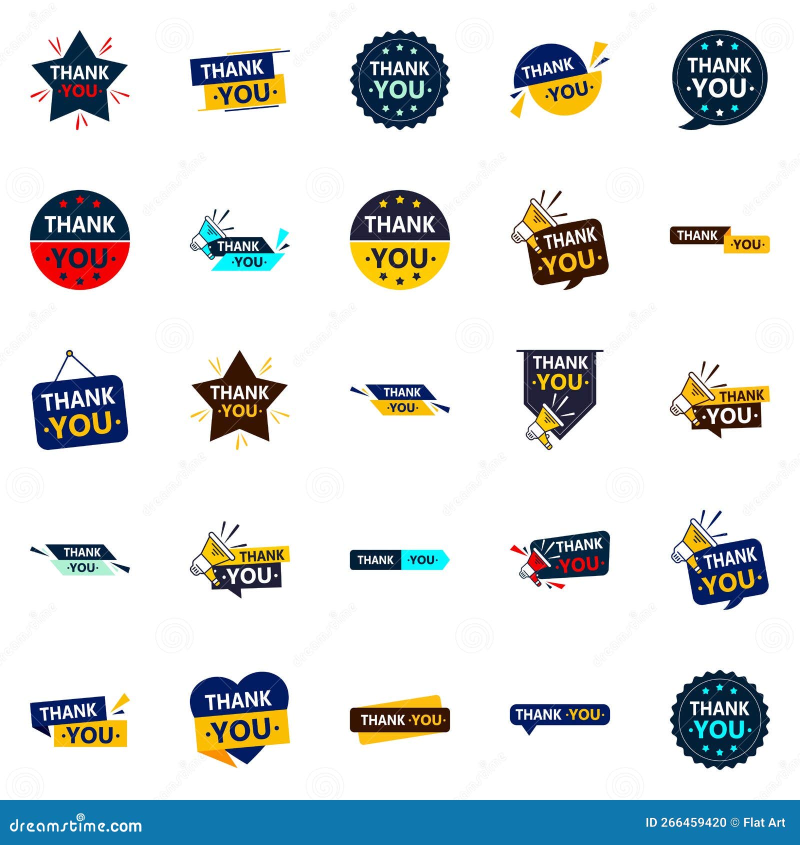25 Unique Vector Designs for Thank You Messages Stock Vector ...