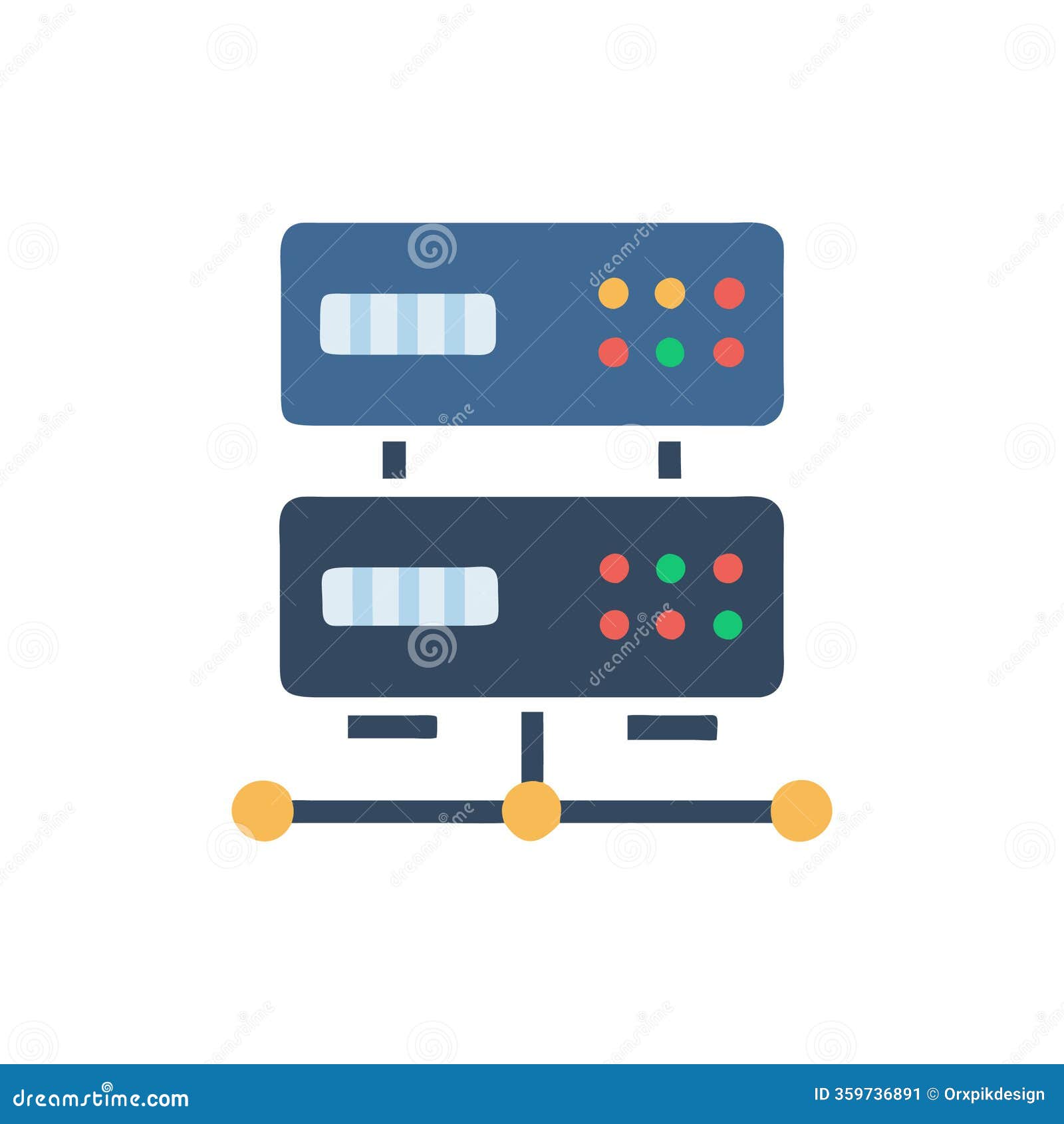 Network Switch Vector Illustration Isolated On White Background ...
