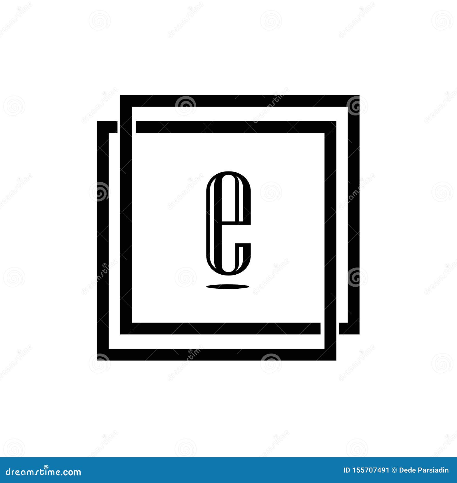 Unique Vector Illustration of Abstract Icons of Letter E Stock Vector ...