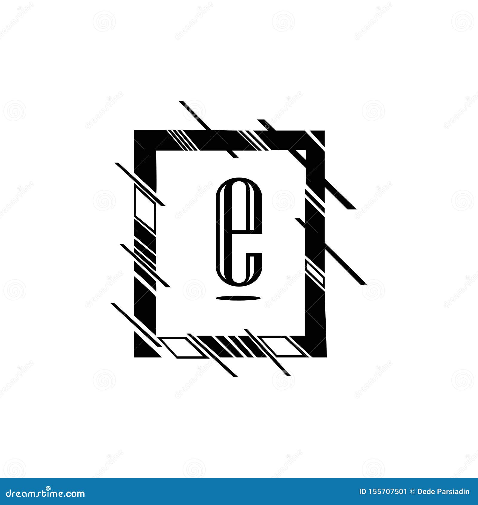 Unique Vector Illustration of Abstract Icons of Letter E Stock Vector ...