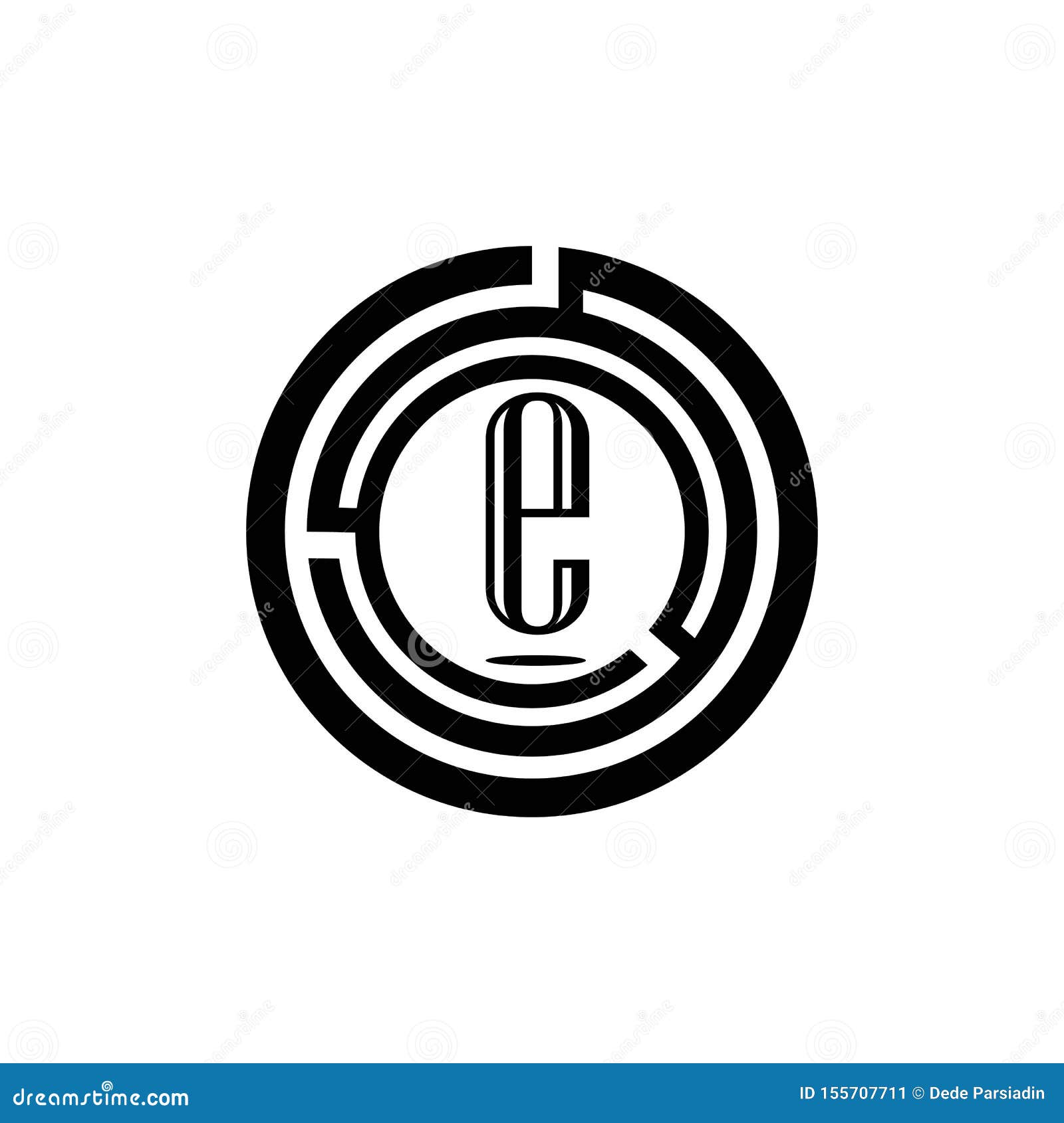 Unique Vector Illustration of Abstract Icons of Letter E Stock Vector ...