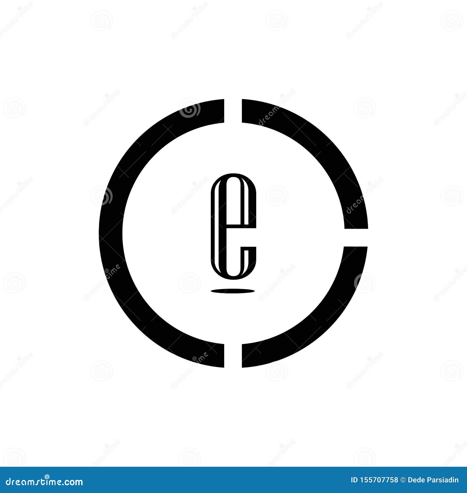 Unique Vector Illustration of Abstract Icons of Letter E Stock Vector ...
