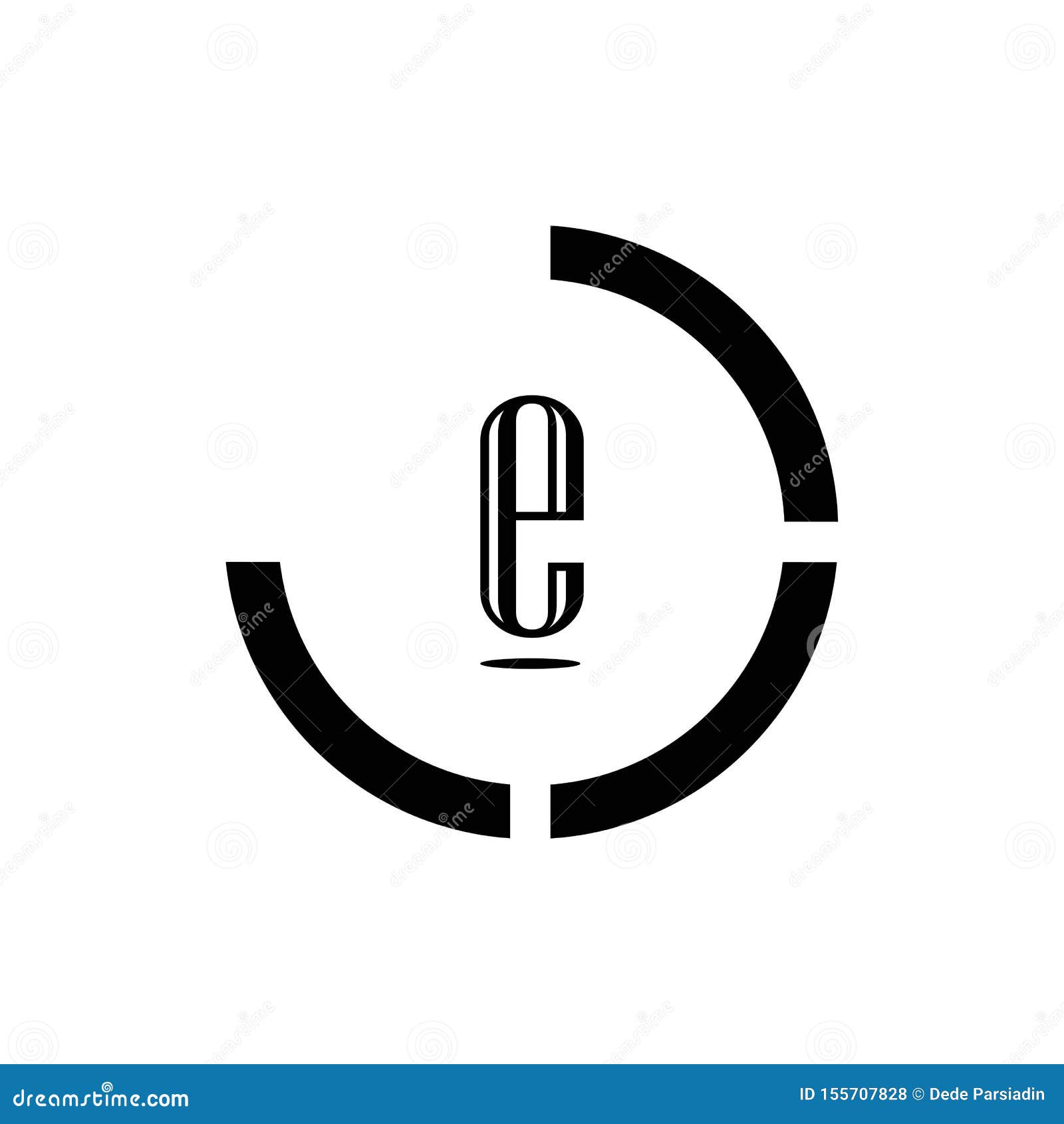Unique Vector Illustration of Abstract Icons of Letter E Stock Vector ...