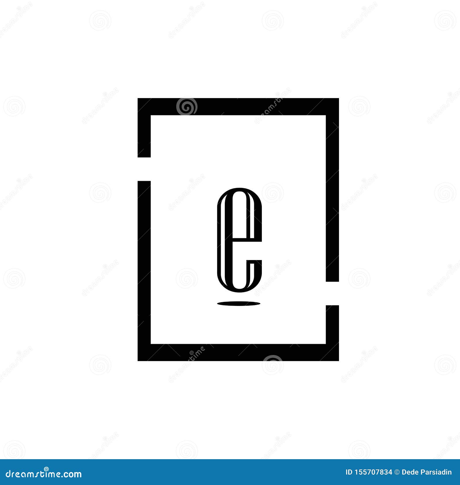 Unique Vector Illustration of Abstract Icons of Letter E Stock Vector ...