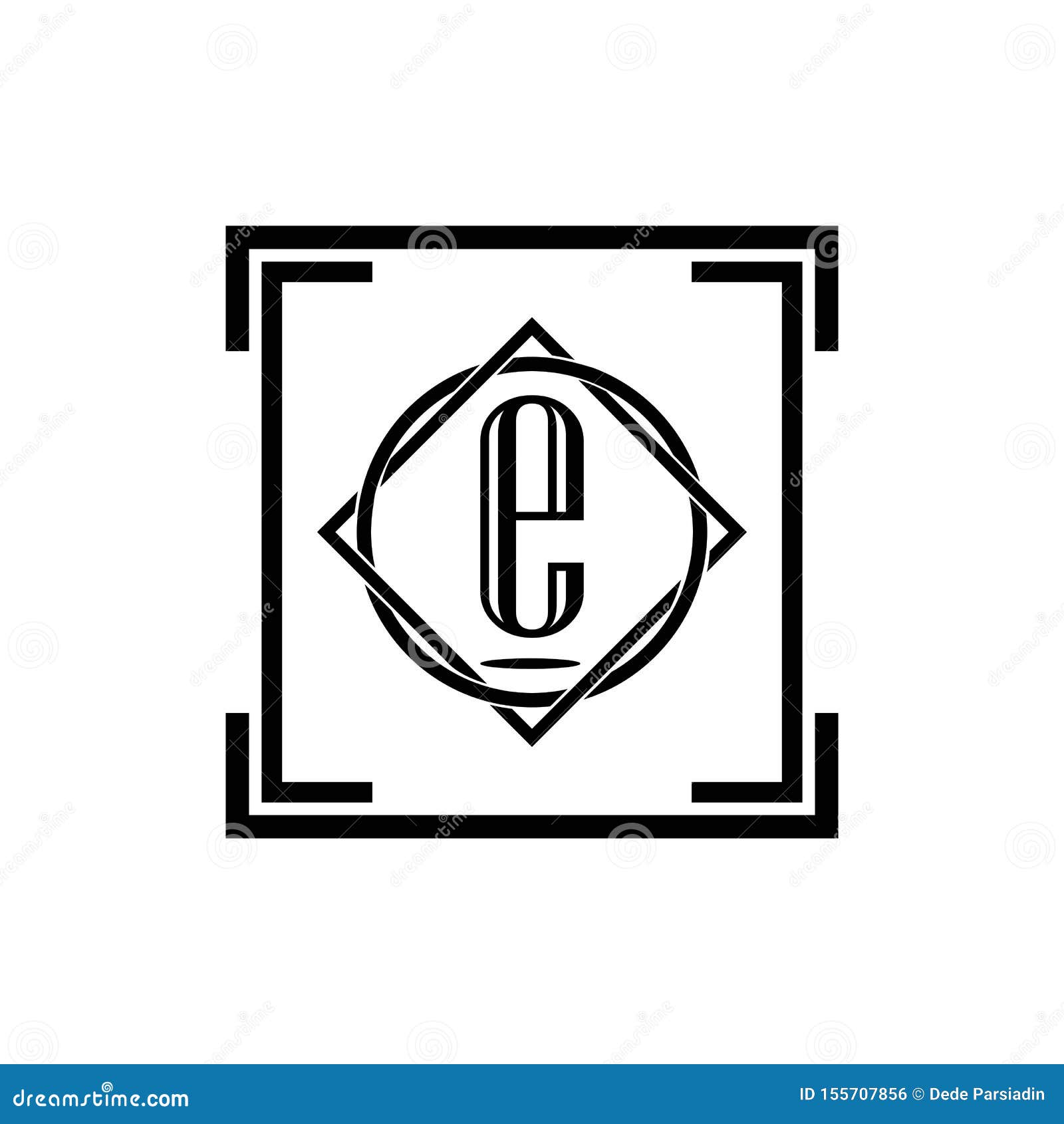 Unique Vector Illustration of Abstract Icons of Letter E Stock Vector ...