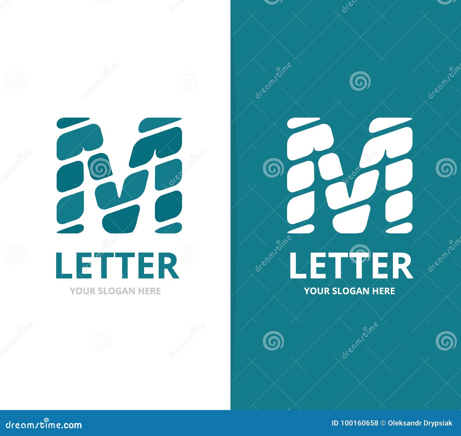 Unique Vector Letter M Logo Design Template. Stock Vector ...