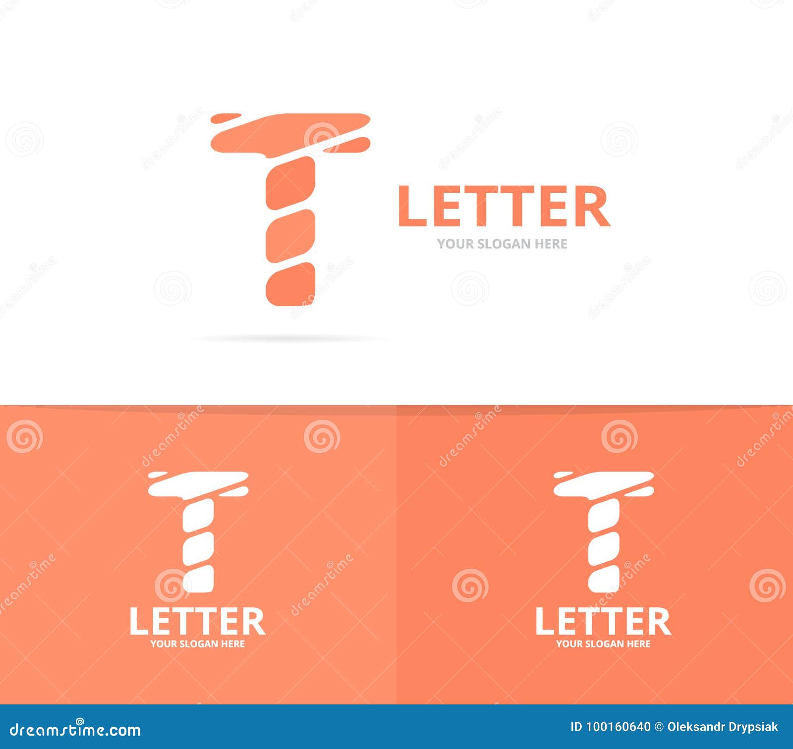 Unique Vector Letter T Logo Design Template. Stock Vector ...