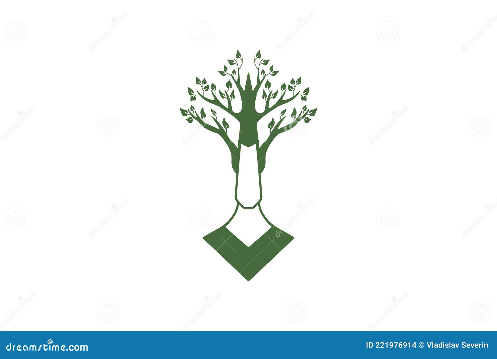 Unique Vector Logo of a Tree Man Stock Vector - Illustration of tree ...