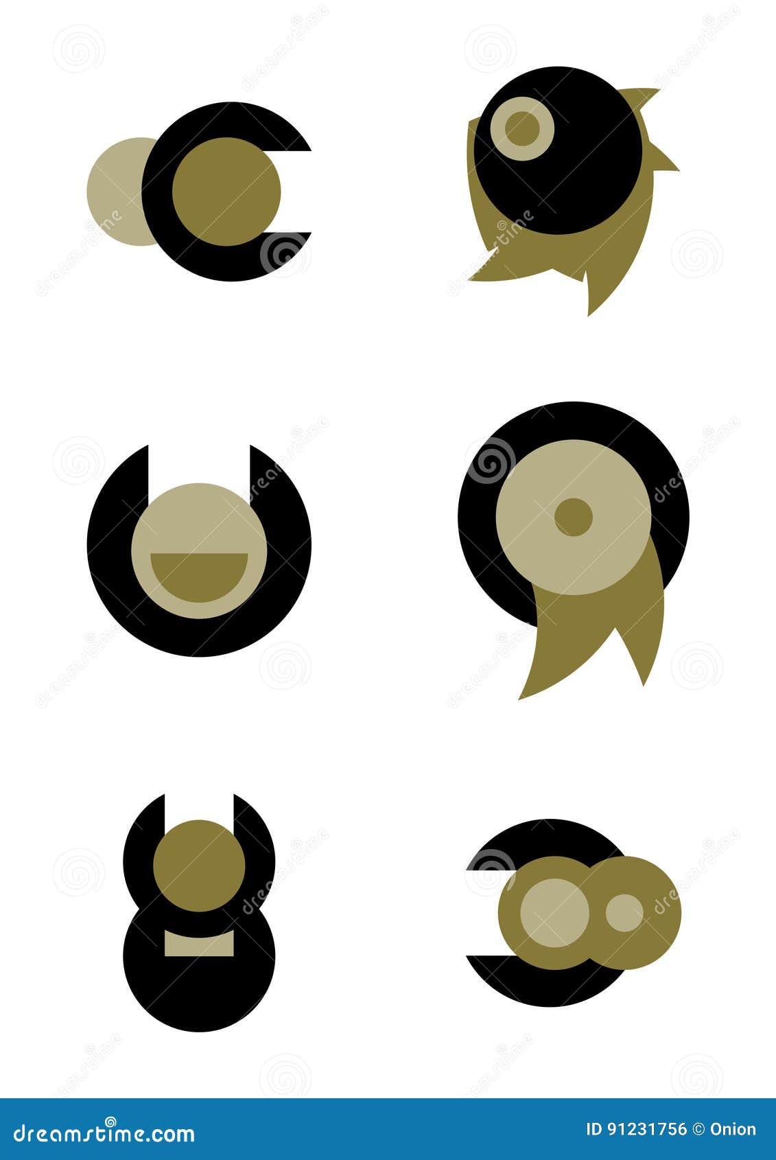 Unique vector logos stock vector. Illustration of editable - 91231756