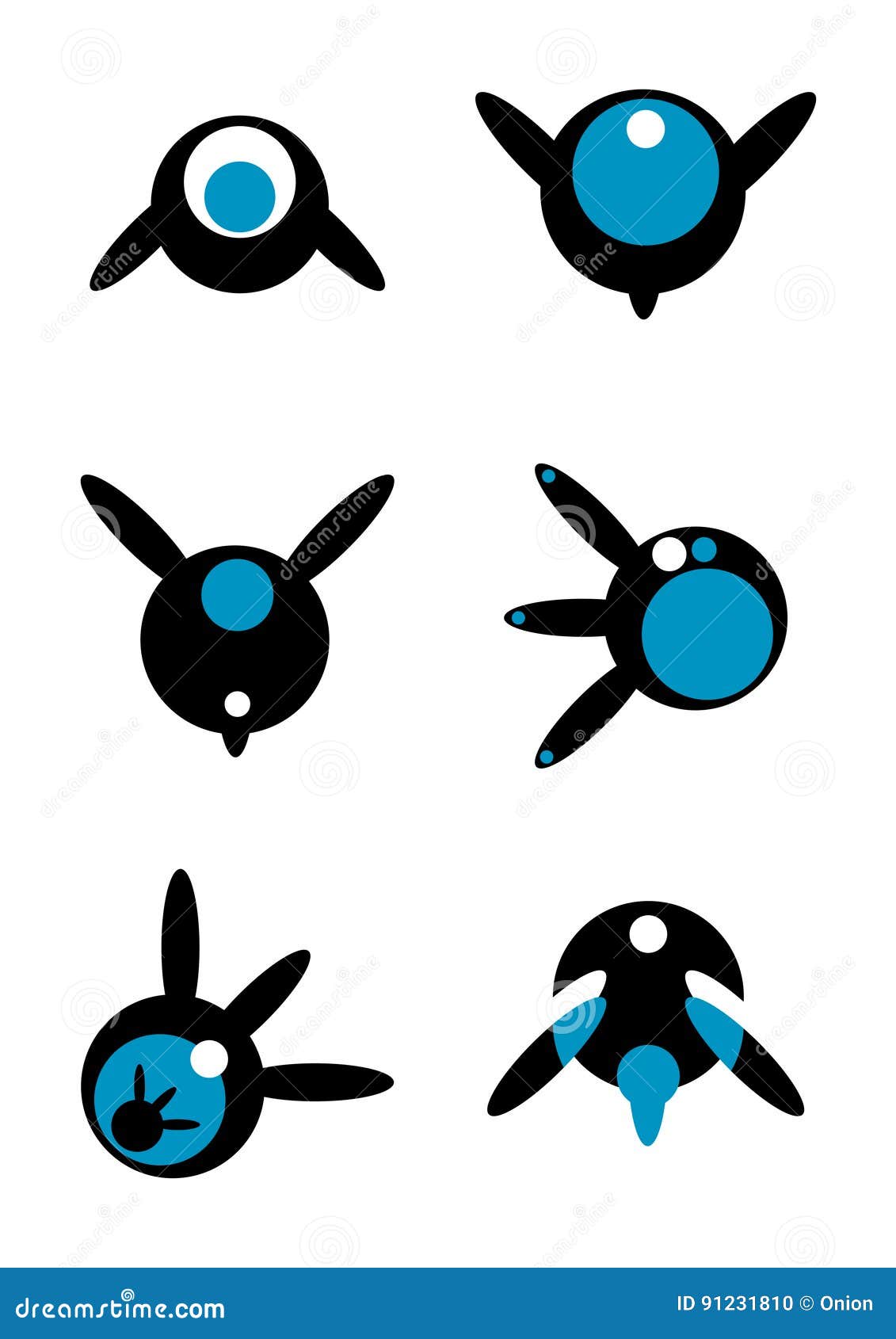 Unique vector logos stock vector. Illustration of modern - 91231810