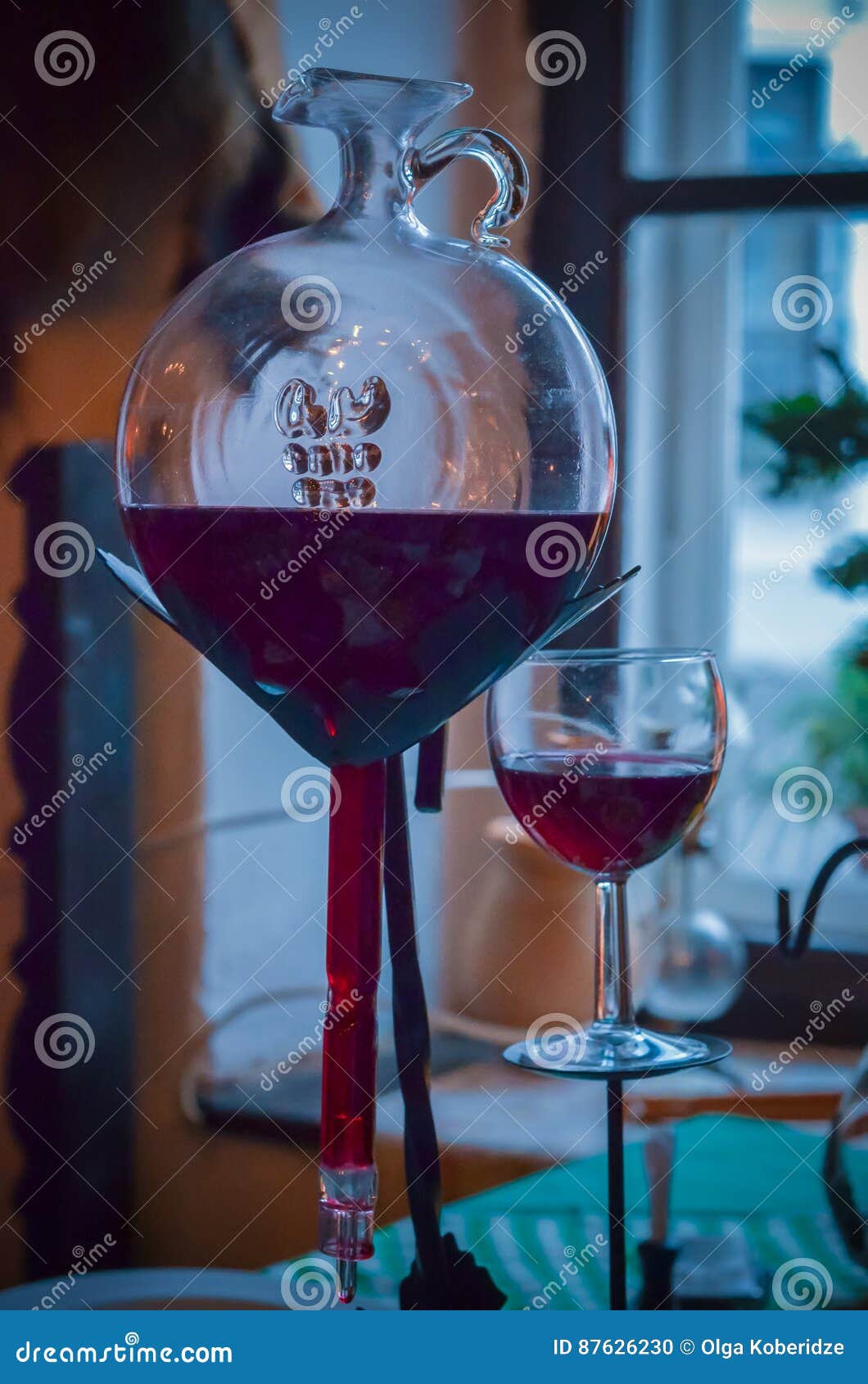 A Unique Vessel for Homemade Wine Stock Photo - Image of organic ...