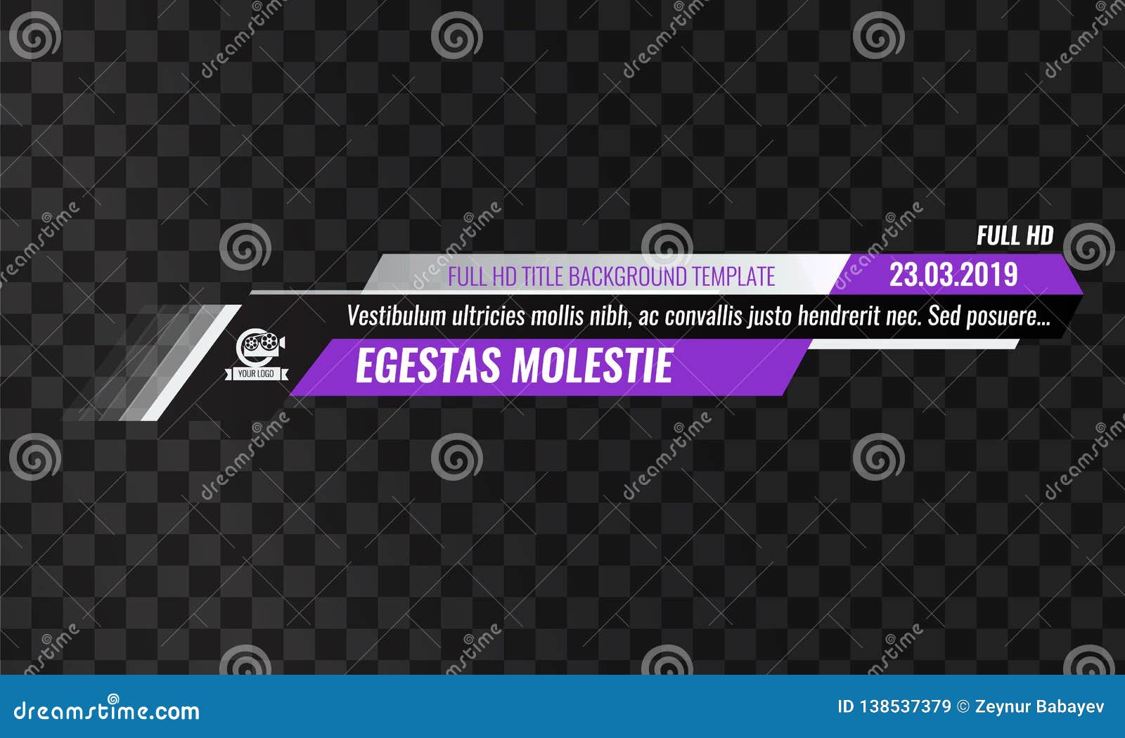 Unique Video Headline Title Or Lower Third Template. Vector ...