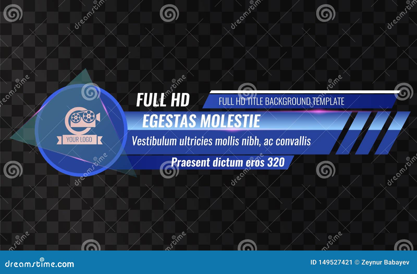 Unique Video Headline Title or Lower Third Template. Vector ...