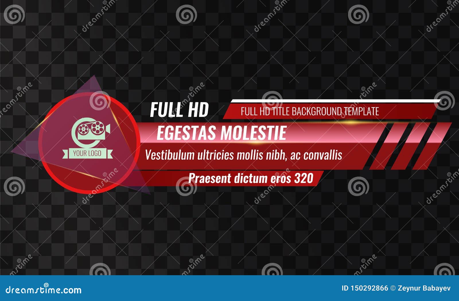 Unique Video Headline Title Or Lower Third Template. Vector ...