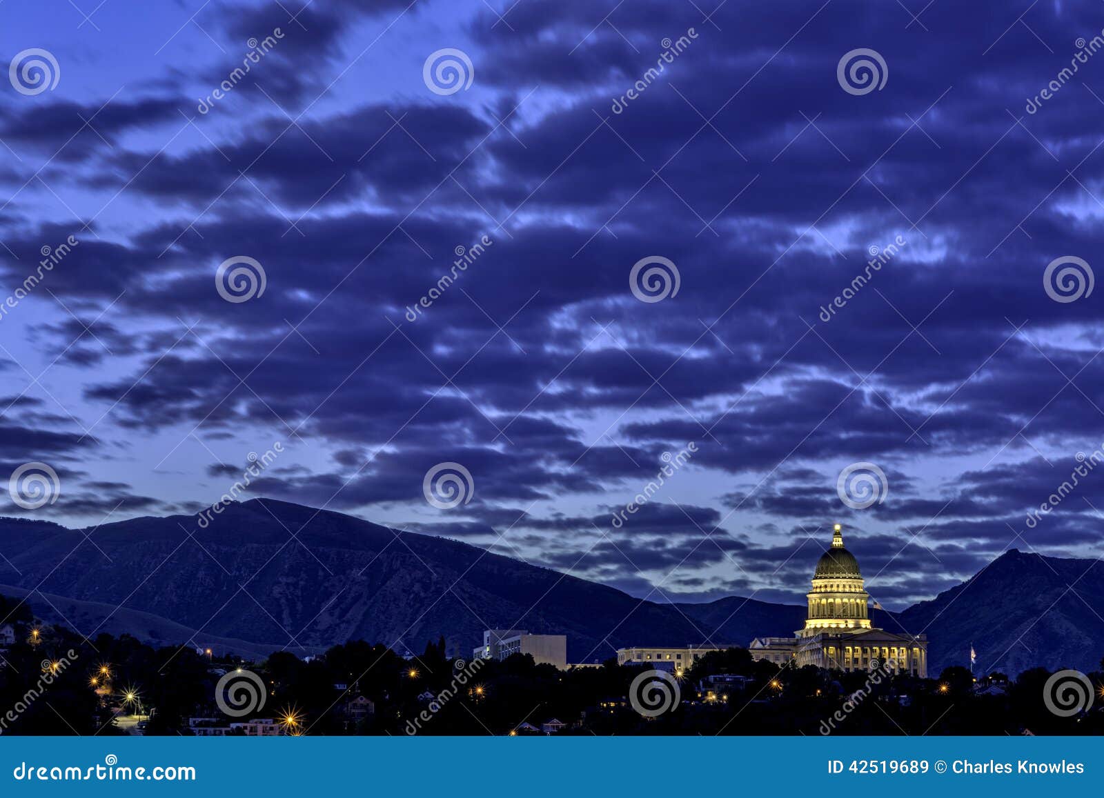 Unique View of the Utah State Capital Editorial Stock Image - Image of ...