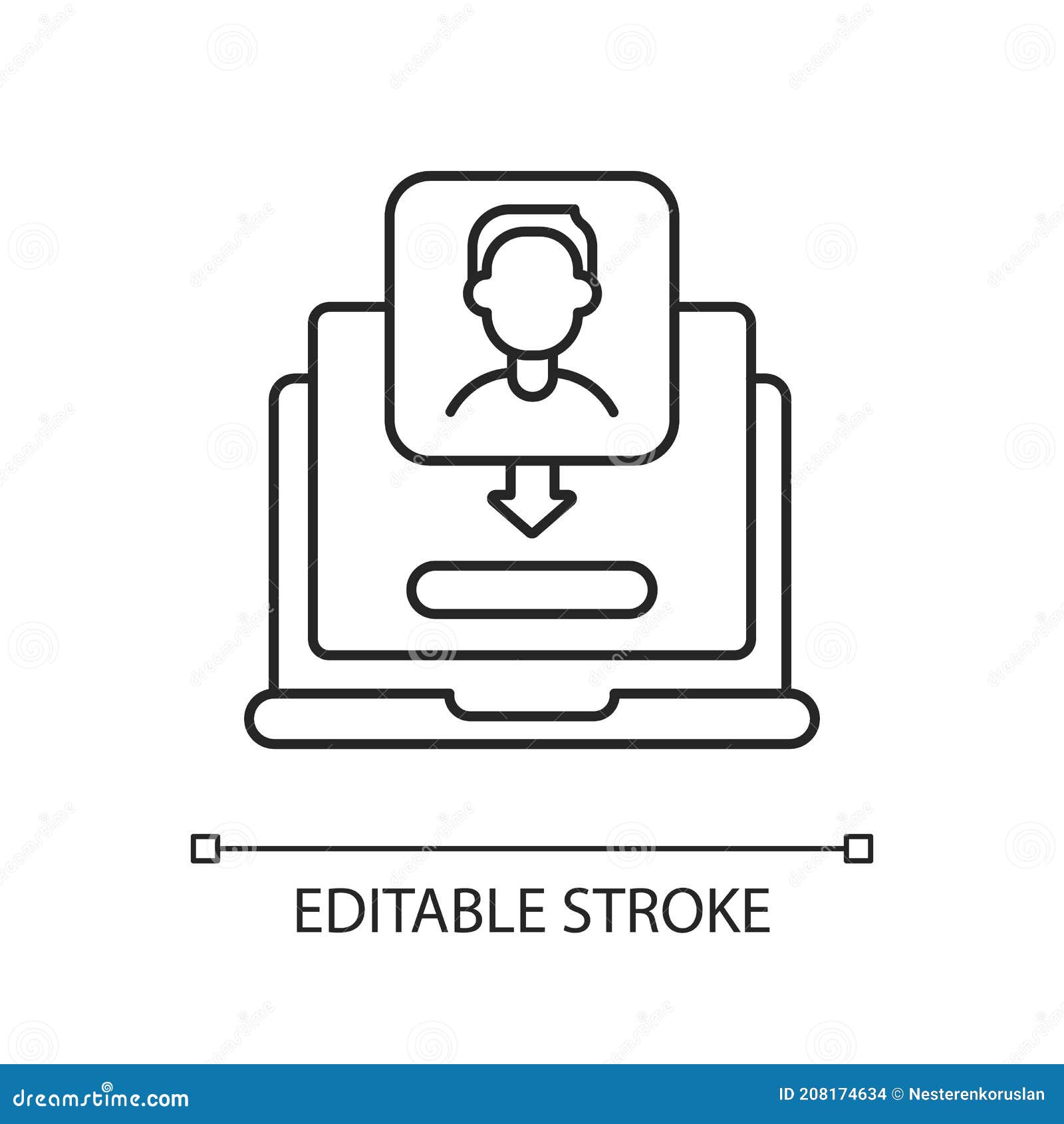 Visitor Linear Icon. Modern Outline Visitor Logo Concept On Whit Vector ...