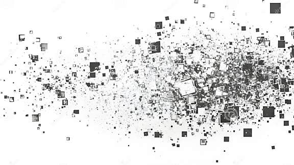 Distorted Cubes with Fragmented Particle Effects for Abstract ...