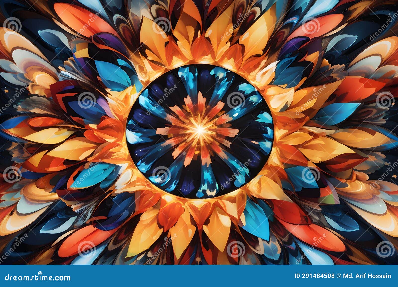 Unique Visual Masterpiece Abstract Art Kaleidoscope Image Generated by ...