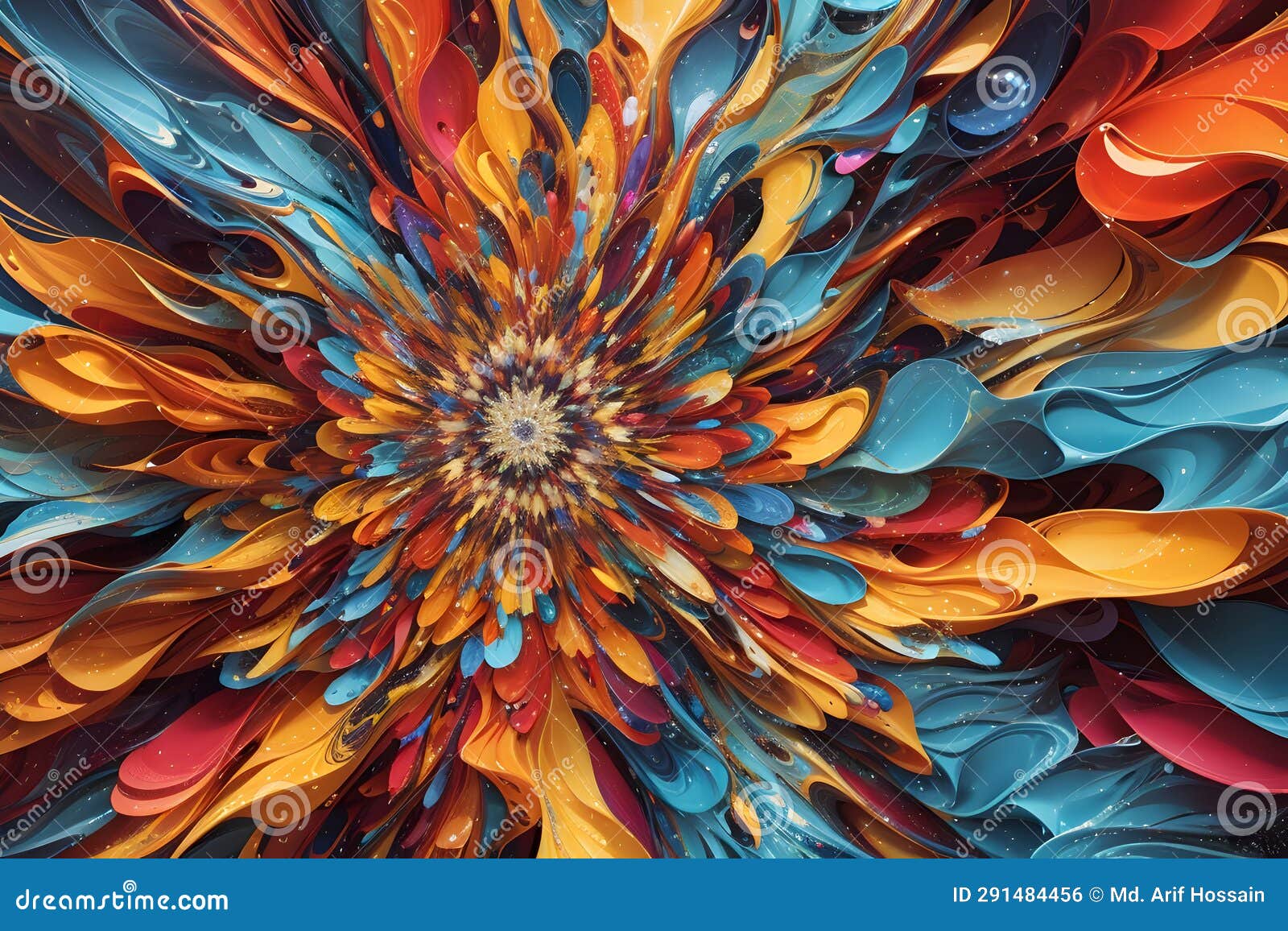 Unique Visual Masterpiece Abstract Art Kaleidoscope Image Generated by ...