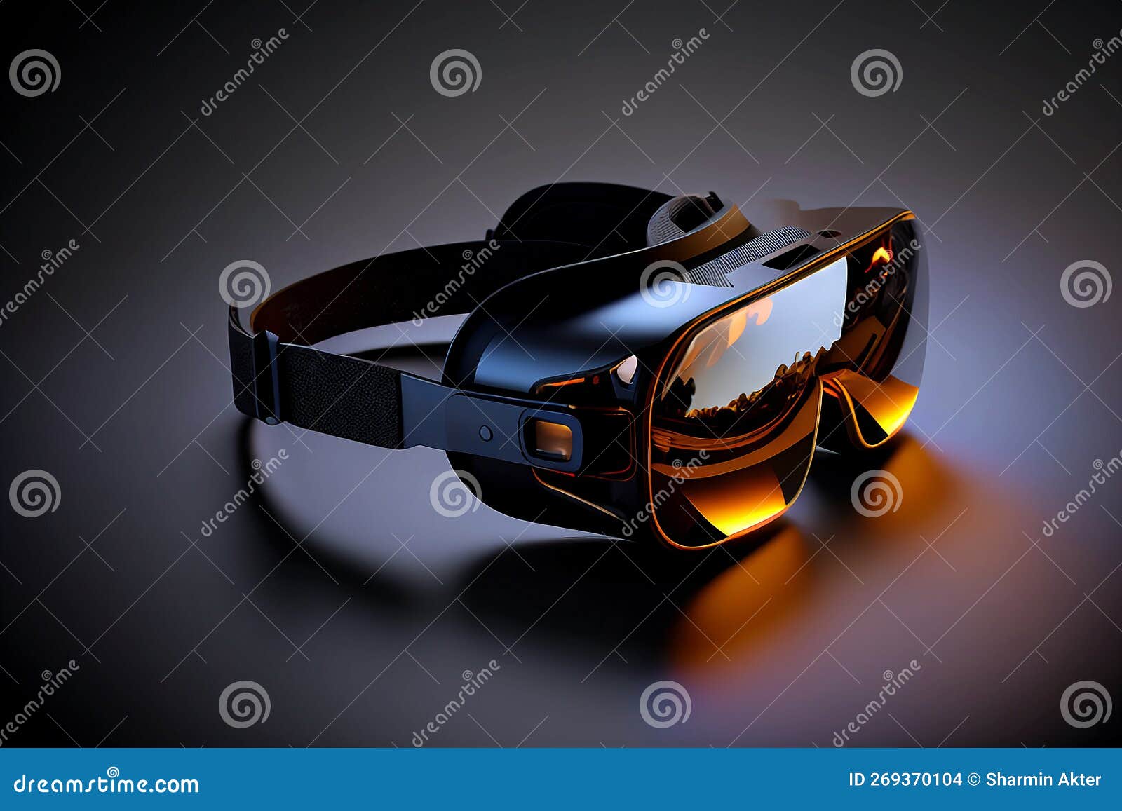 Unique VR Glasses with Modern Style with Screen Reflection Stock ...