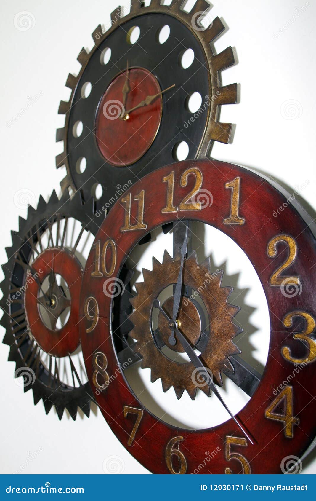 Unique Wall Clock stock image. Image of afternoon, segments - 12930171