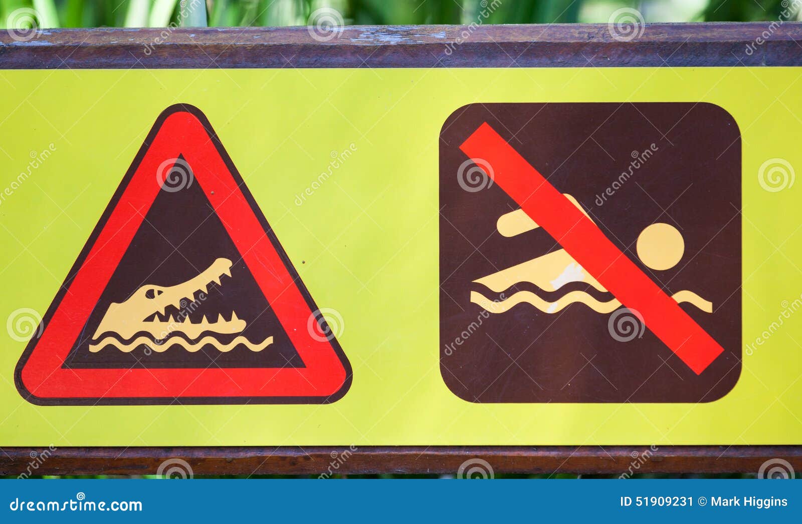 Unique Warning Sign for Crocodiles Stock Image - Image of injury ...