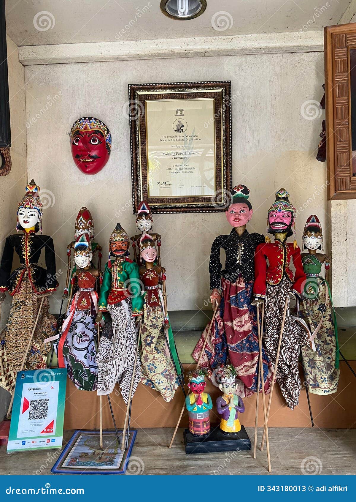 Set Of Indonesia Wayang Cartoon Icon Design Template With Various ...