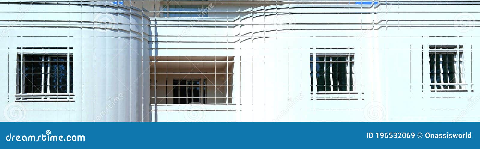 Unique White Architectural Design Building Banner Background Stock ...