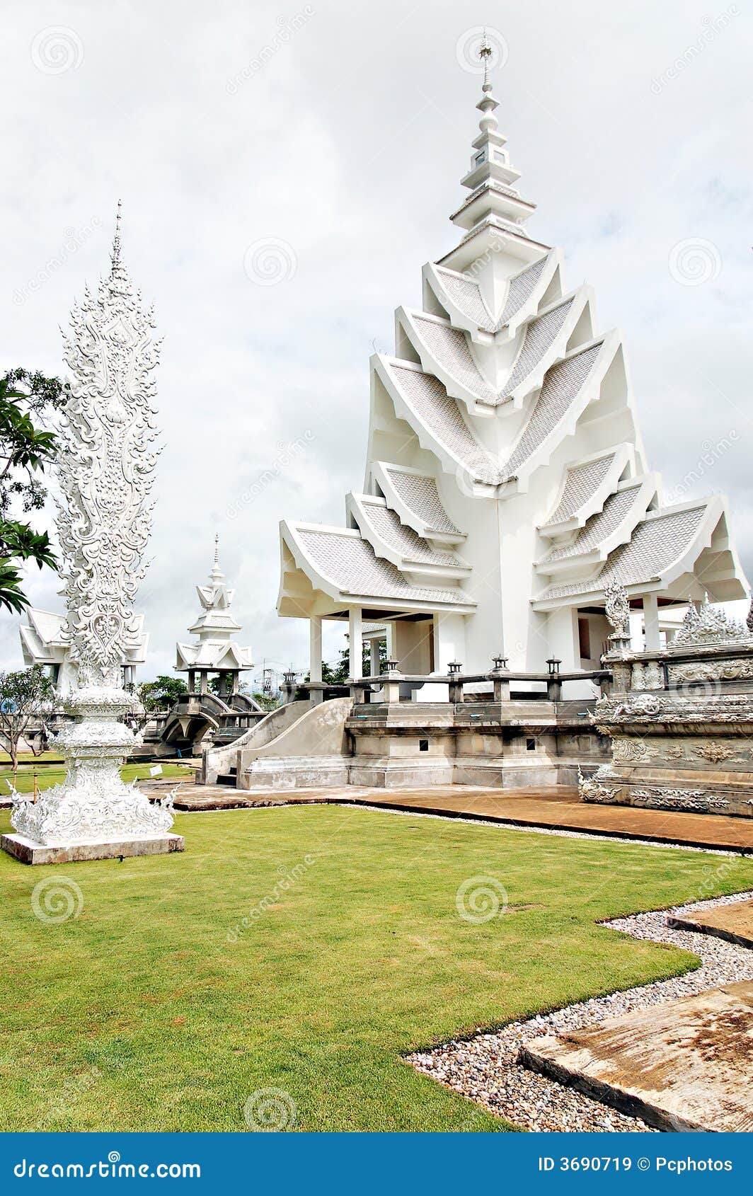 Unique White Buddha Temple In Thailand Stock Image - Image of unique ...