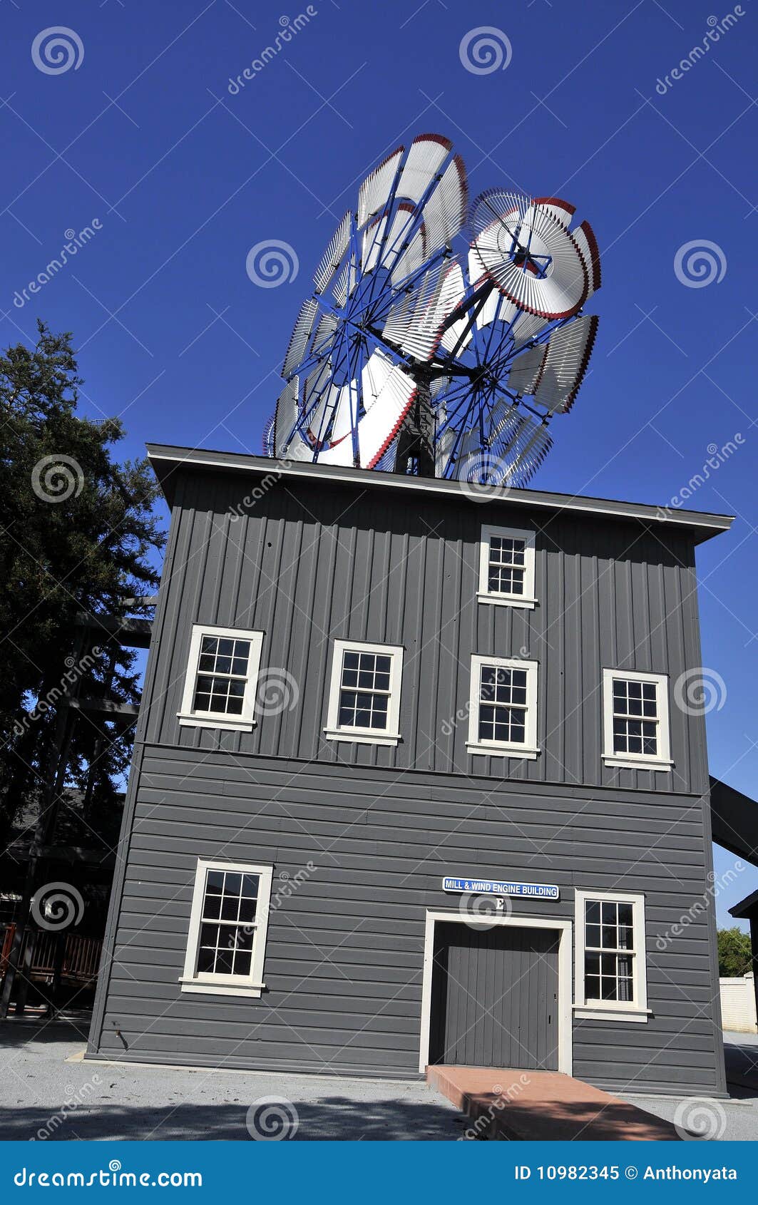 Unique Windmill and Structure Stock Image - Image of mill, mechanical ...