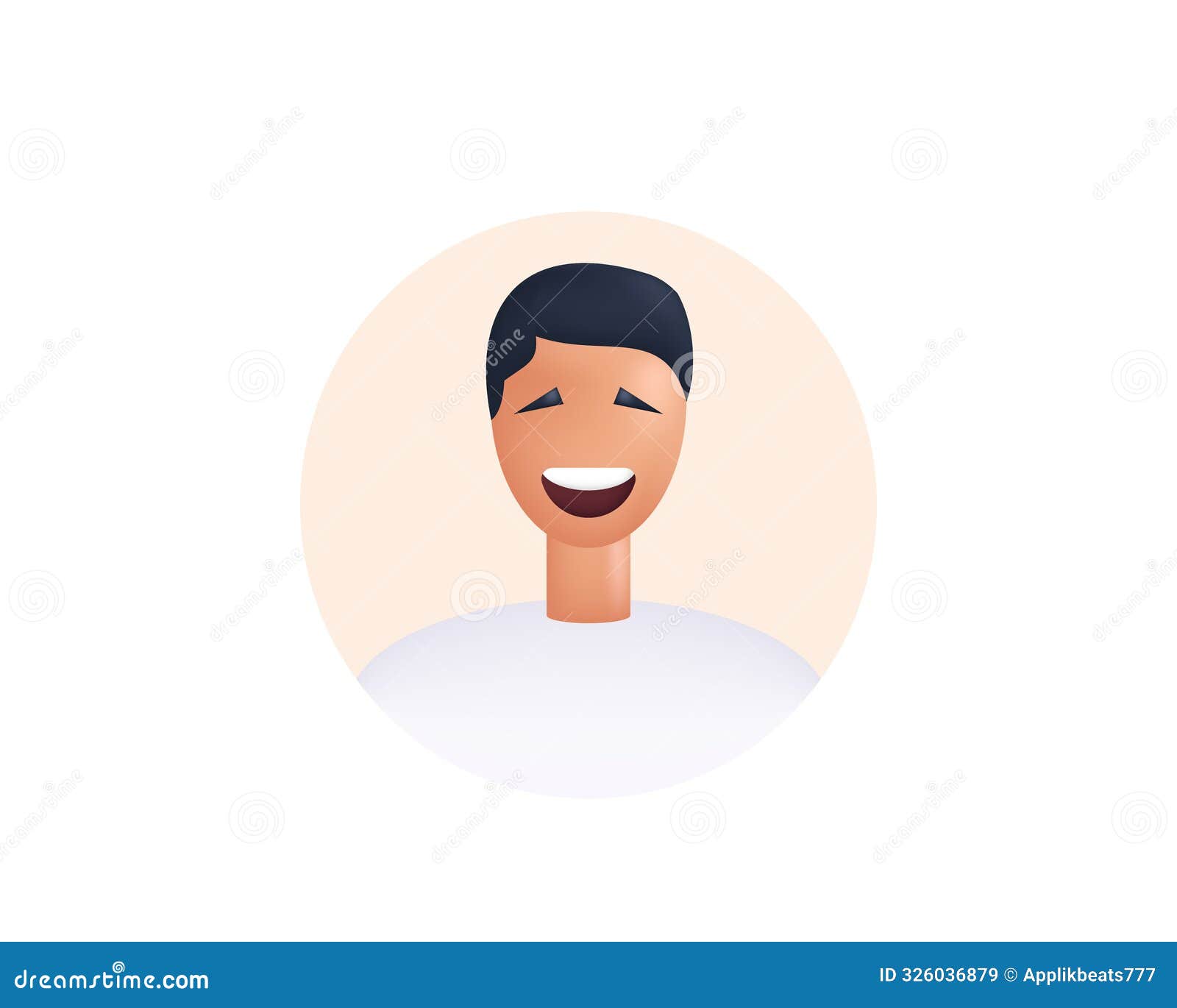 Unique Young Smiling Man Avatar 3d Isolated on Vector Stock ...