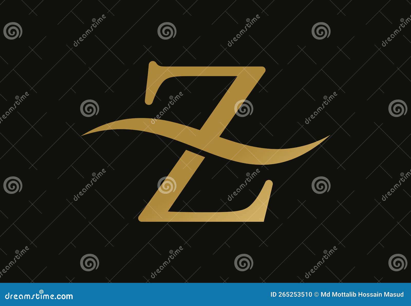 Z Letter Logo Design, with Swoosh, Vector Design Concept Stock ...