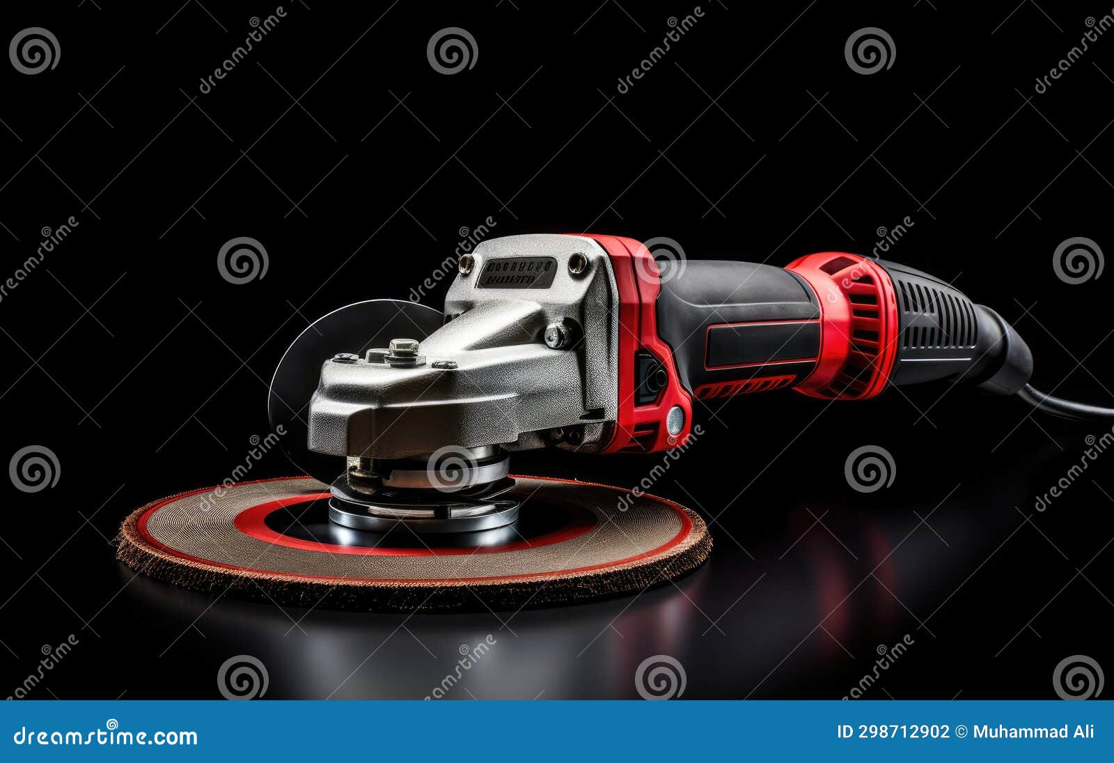 Uniquely Engineered Grinding Device on Black Background Stock ...